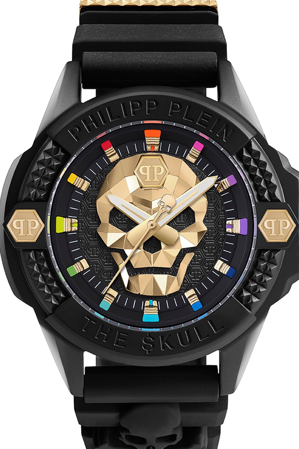 Philipp Plein, Ceas analog cu carcasa din ceramica ecologica, Negru ...