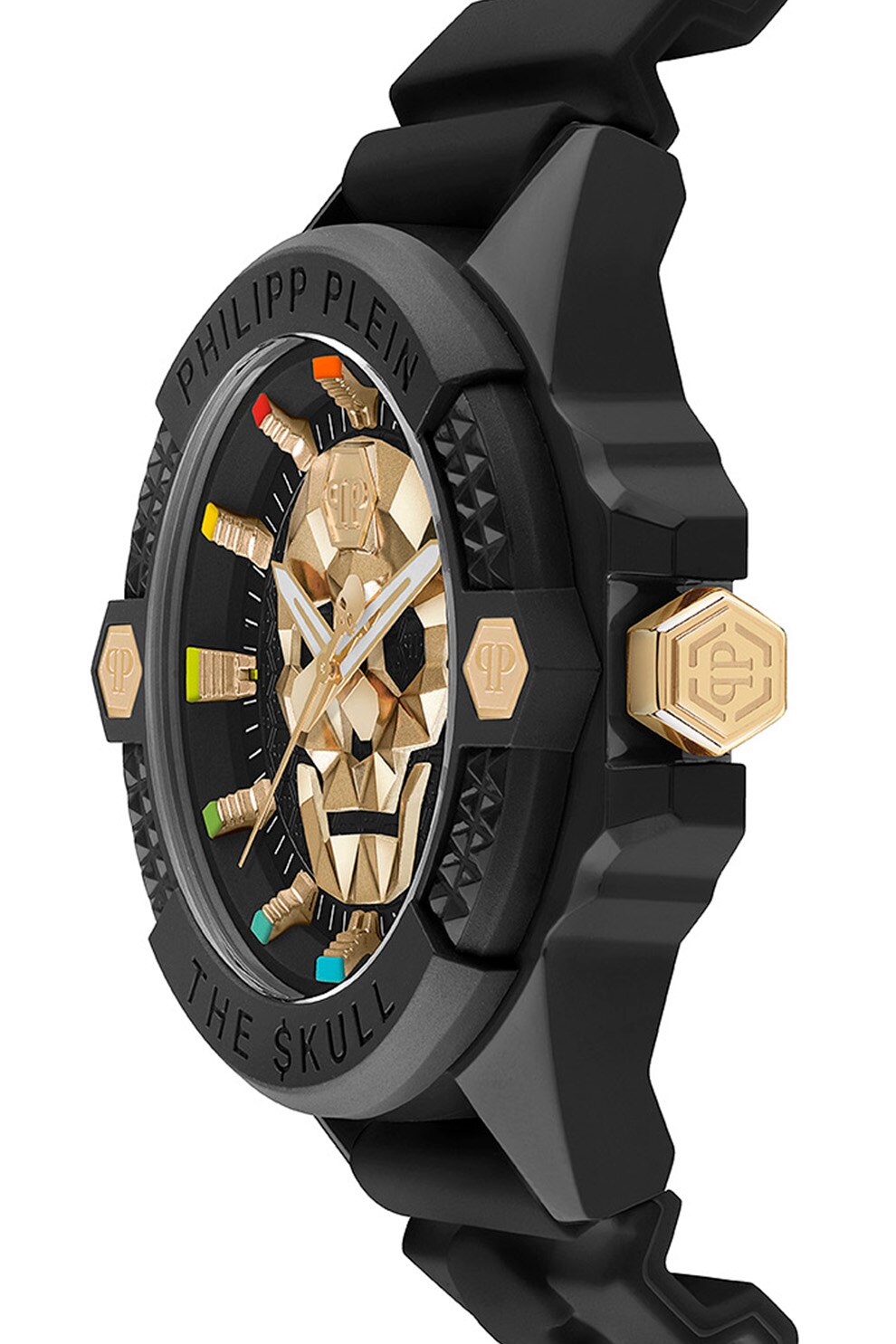 Philipp Plein, Ceas analog cu carcasa din ceramica ecologica, Negru ...