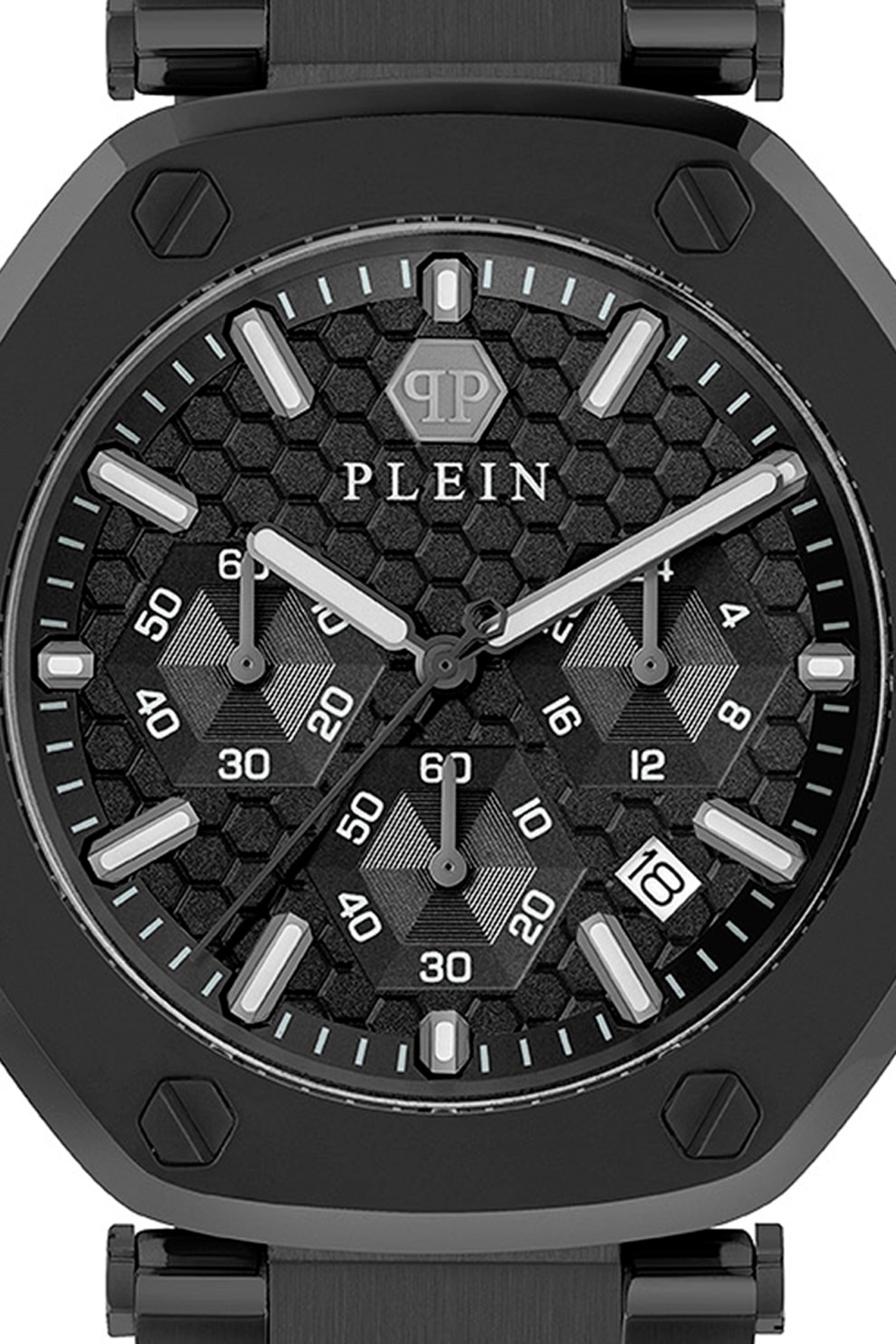 Philipp Plein, Ceas cronograf din otel inoxidabil, Negru - eMAG.ro