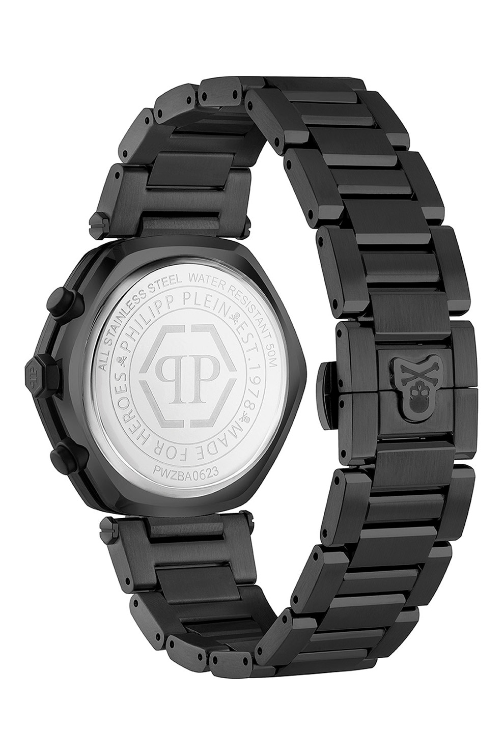 Philipp Plein, Ceas cronograf din otel inoxidabil, Negru - eMAG.ro