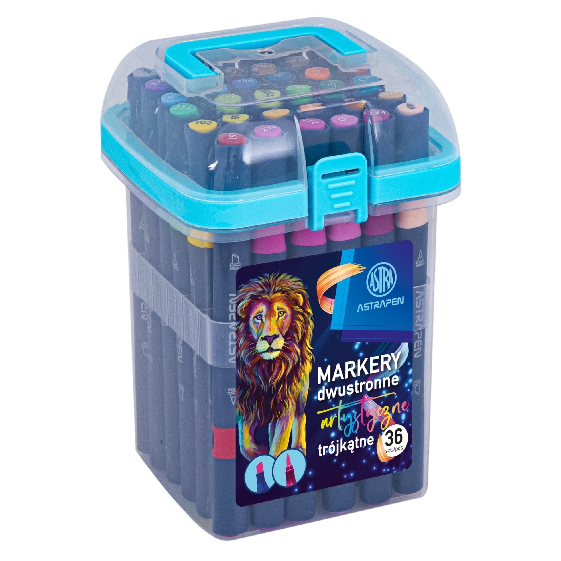 Set 36 carioci cu doua capete, Astra, Multicolor - eMAG.ro