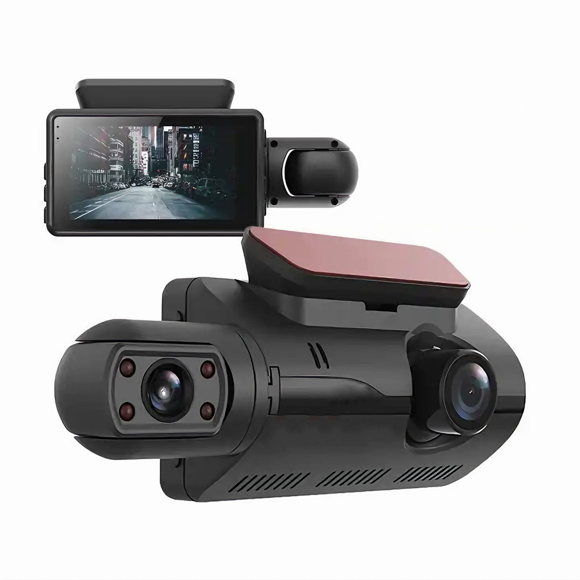 Camera auto de bord, full HD, 1080P, 2 camere, ecran IPS de 3, 5 inch ...