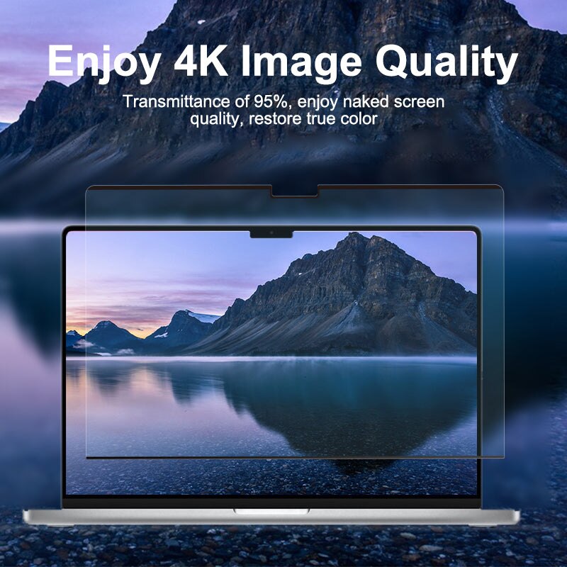 Folie protectie ecran laptop, JESWO, Anti lumina albastra, Transparent ...