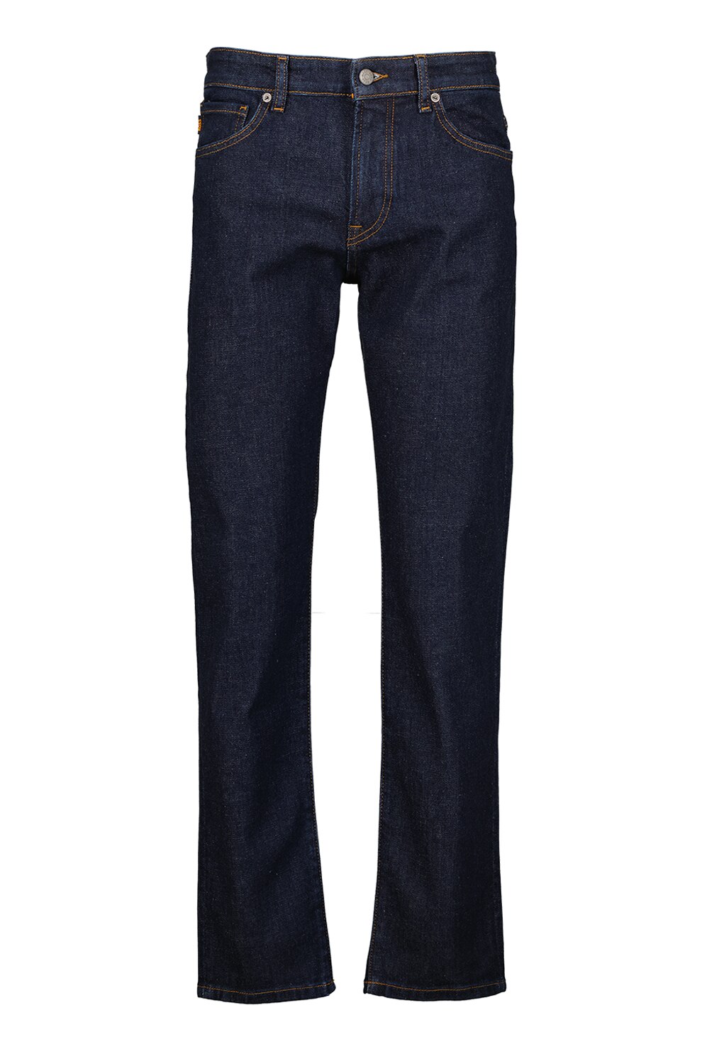 BOSS, Blugi cu talie medie si croiala dreapta, Bleumarin, W34-L32 - eMAG.ro