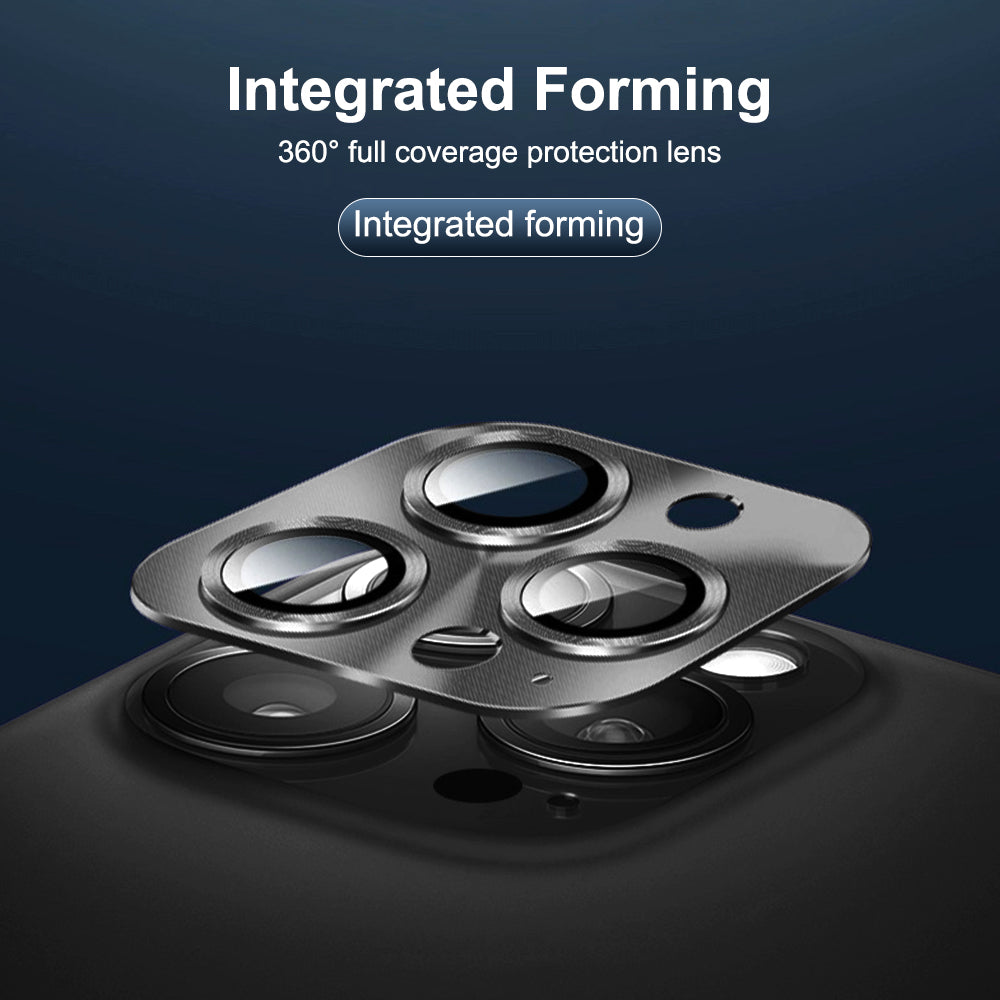 Set 2 folii protectie camera telefon, JESWO, Aliaj de aluminiu/Sticla ...