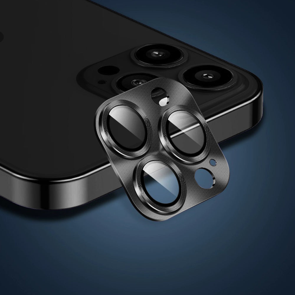 Set 2 folii protectie camera telefon, JESWO, Aliaj de aluminiu/Sticla ...