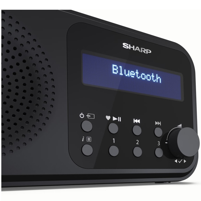 Radio portabil digital Sharp Tokyo, DAB+, FM RDS, Bluetooth, Negru ...