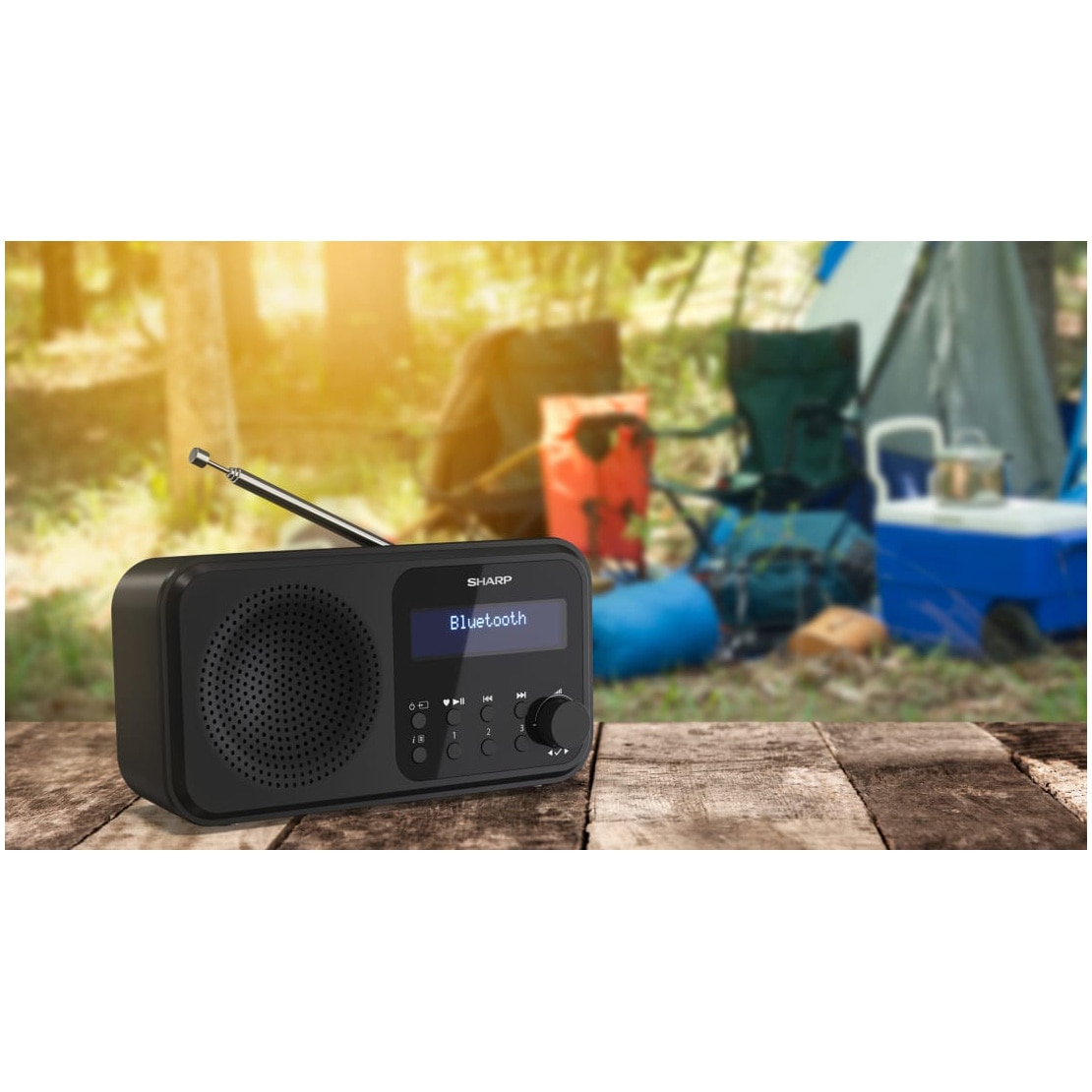 Radio portabil digital Sharp Tokyo, DAB+, FM RDS, Bluetooth, Negru ...