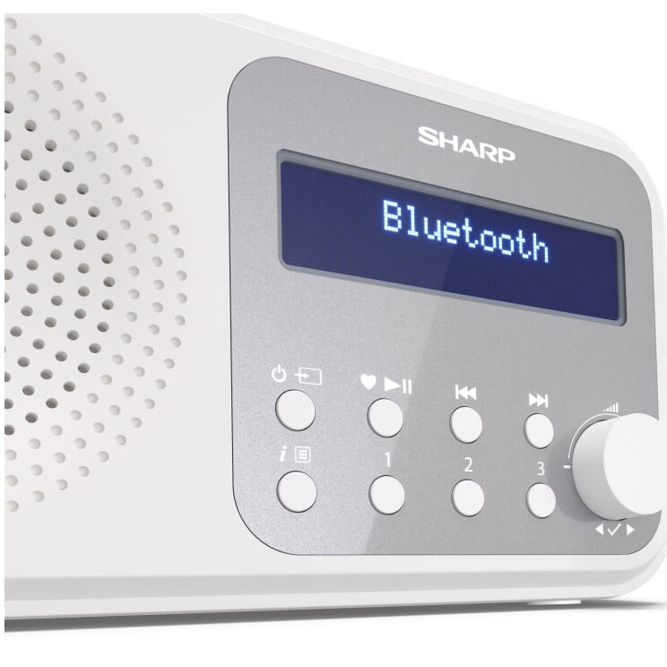 Radio portabil digital Sharp Tokyo, DAB+, FM RDS, Bluetooth, Alb - eMAG.ro