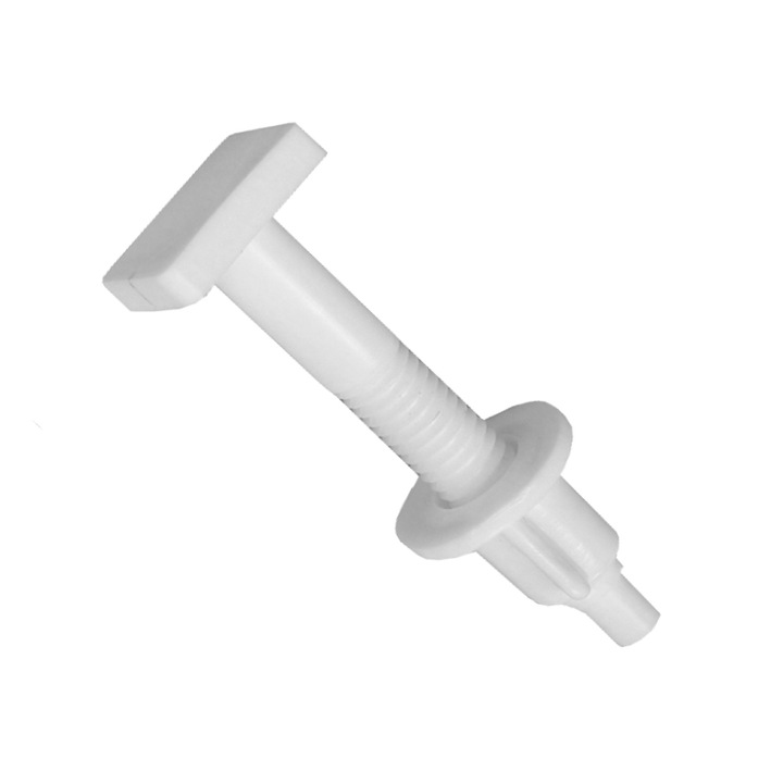 Set 10 suruburi fixare capac wc, dreptunghiular, plastic, alb - eMAG.ro