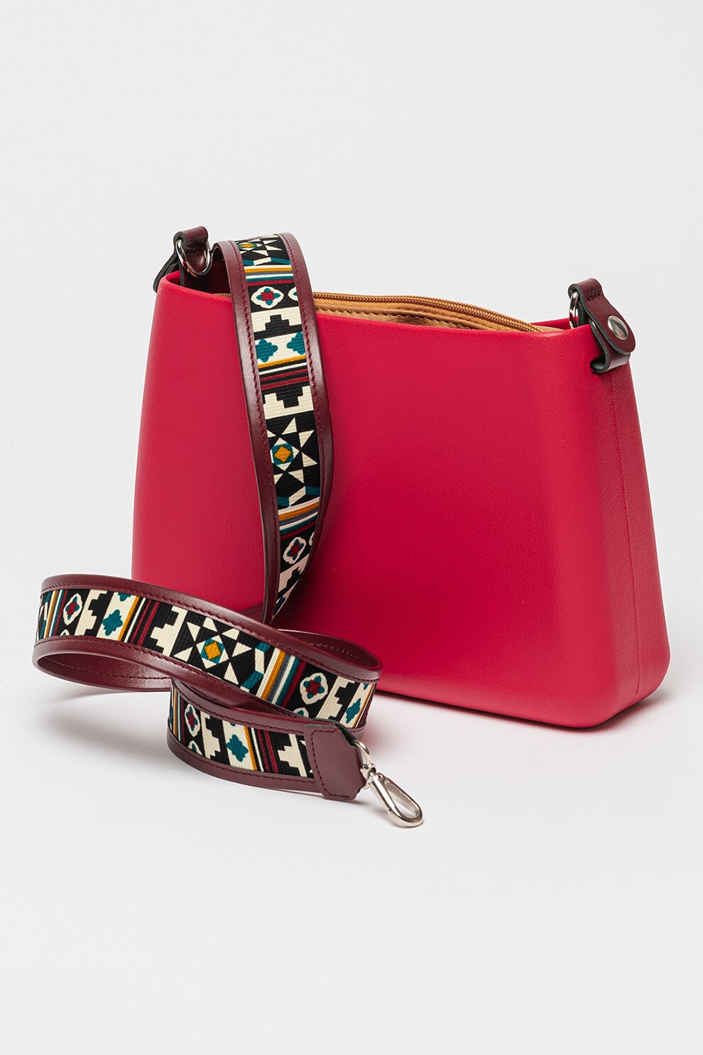 O bag, Geanta de umar si bareta detasabila O Glam, Roz aprins - eMAG.ro