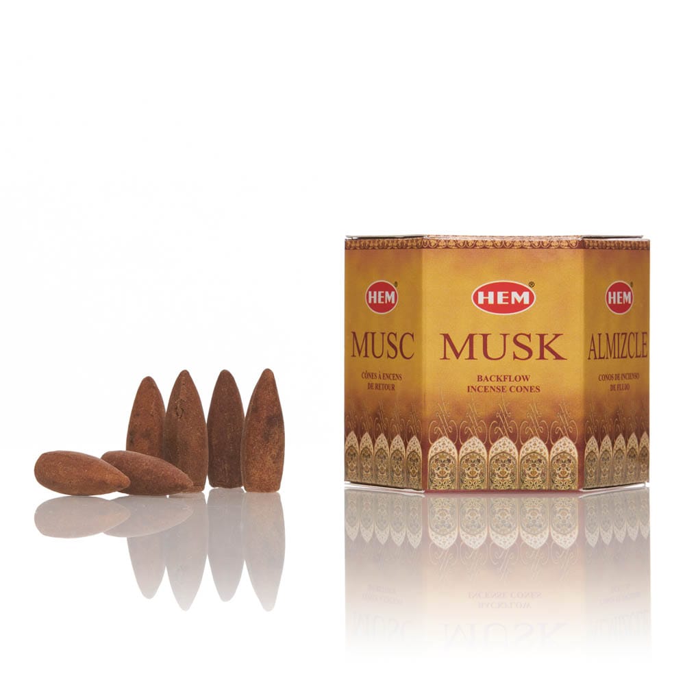 Pachet 40 Conuri parfumate Backflow HEM Musk si Cleste din lemn - eMAG.ro