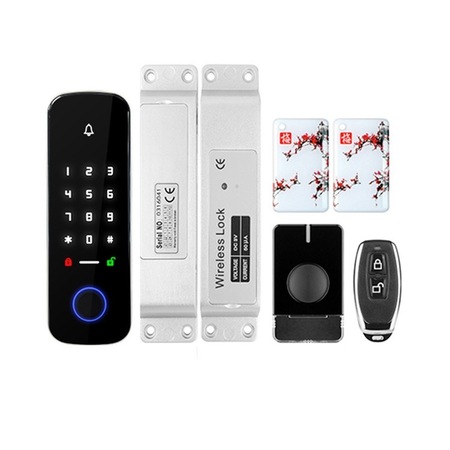 Kit acces digital, cu electromagnet, wirelless, fara conectare la ...