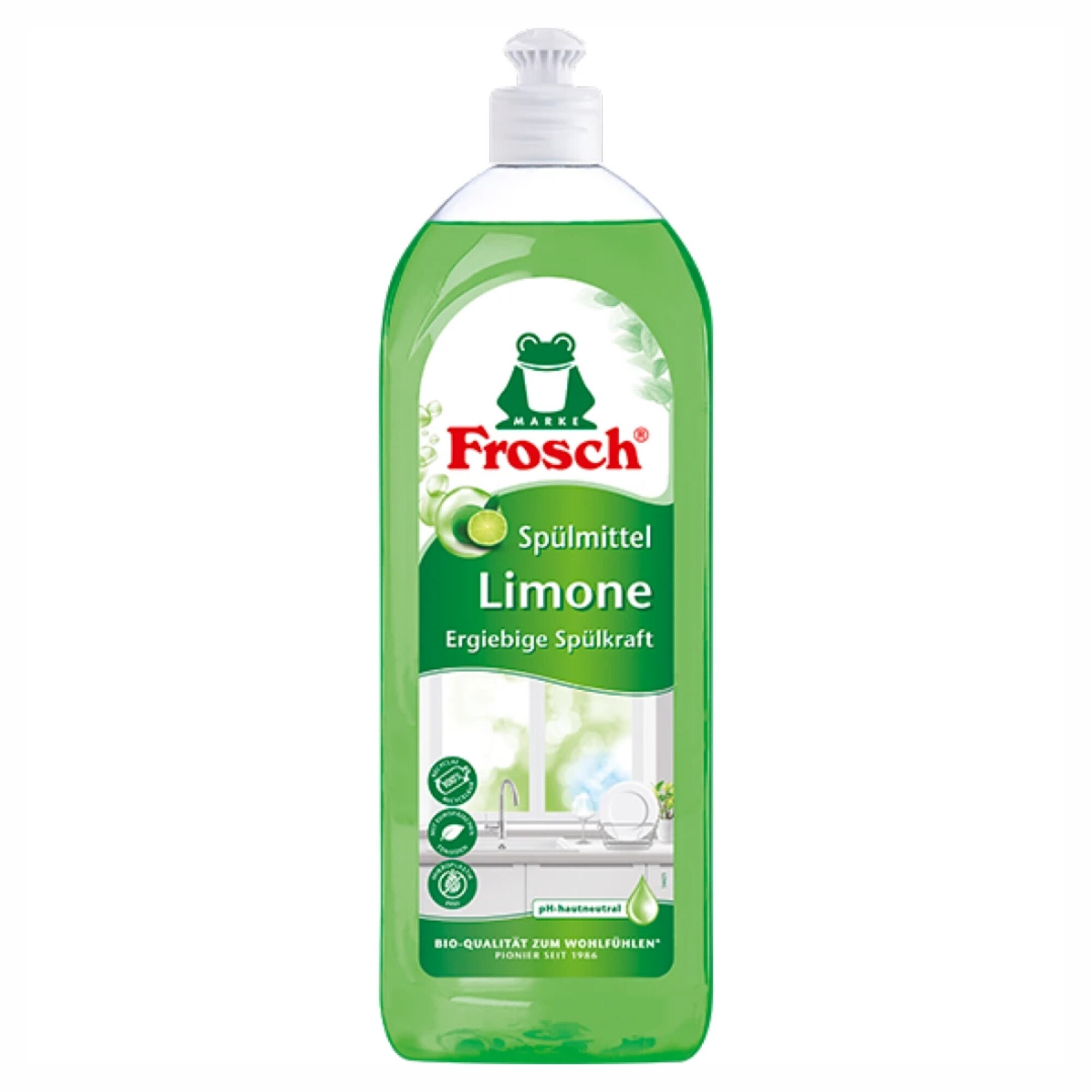 Detergent de vase Frosch, Limone/lamaie verde, ecologic, 750 ml - eMAG.ro
