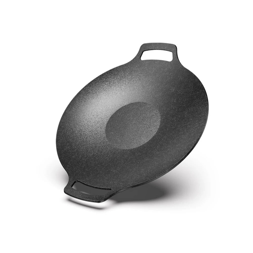 Serpenyő, tapadásmentes, vasaló, dupla fogantyú, gáz, 30 cm, fekete ...