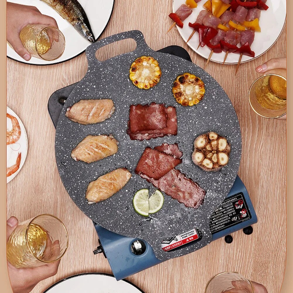 Serpenyő, tapadásmentes, vasaló, dupla fogantyú, gáz, 30 cm, fekete ...