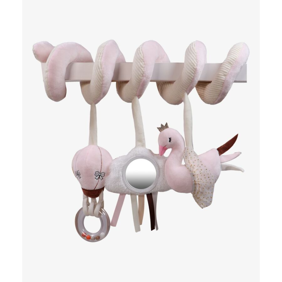 Jucarie spirala de plus cu lebada, Tryco, Roz - eMAG.ro