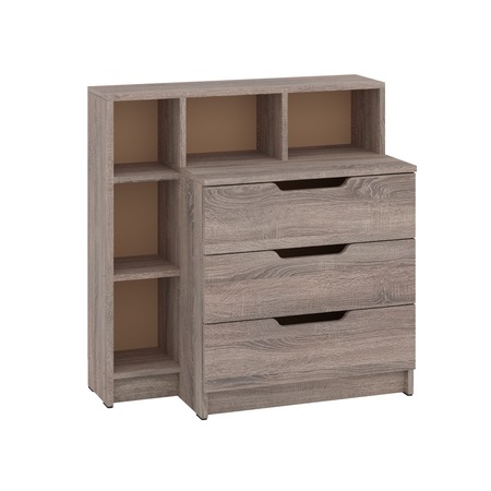 Comoda cu rafturi Trufa, Lemn, 80x40x82, Maro - eMAG.ro