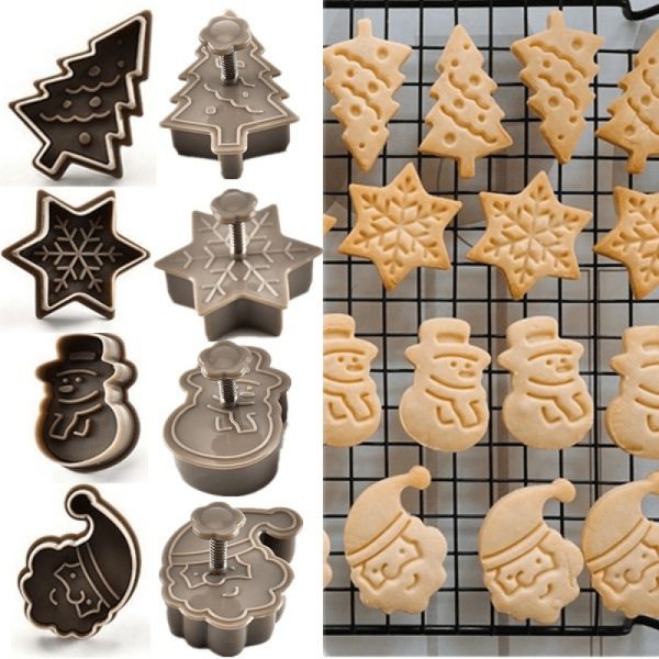 Set de 4 forme pentru biscuiti pentru Craciun, XMASCUTS - eMAG.ro