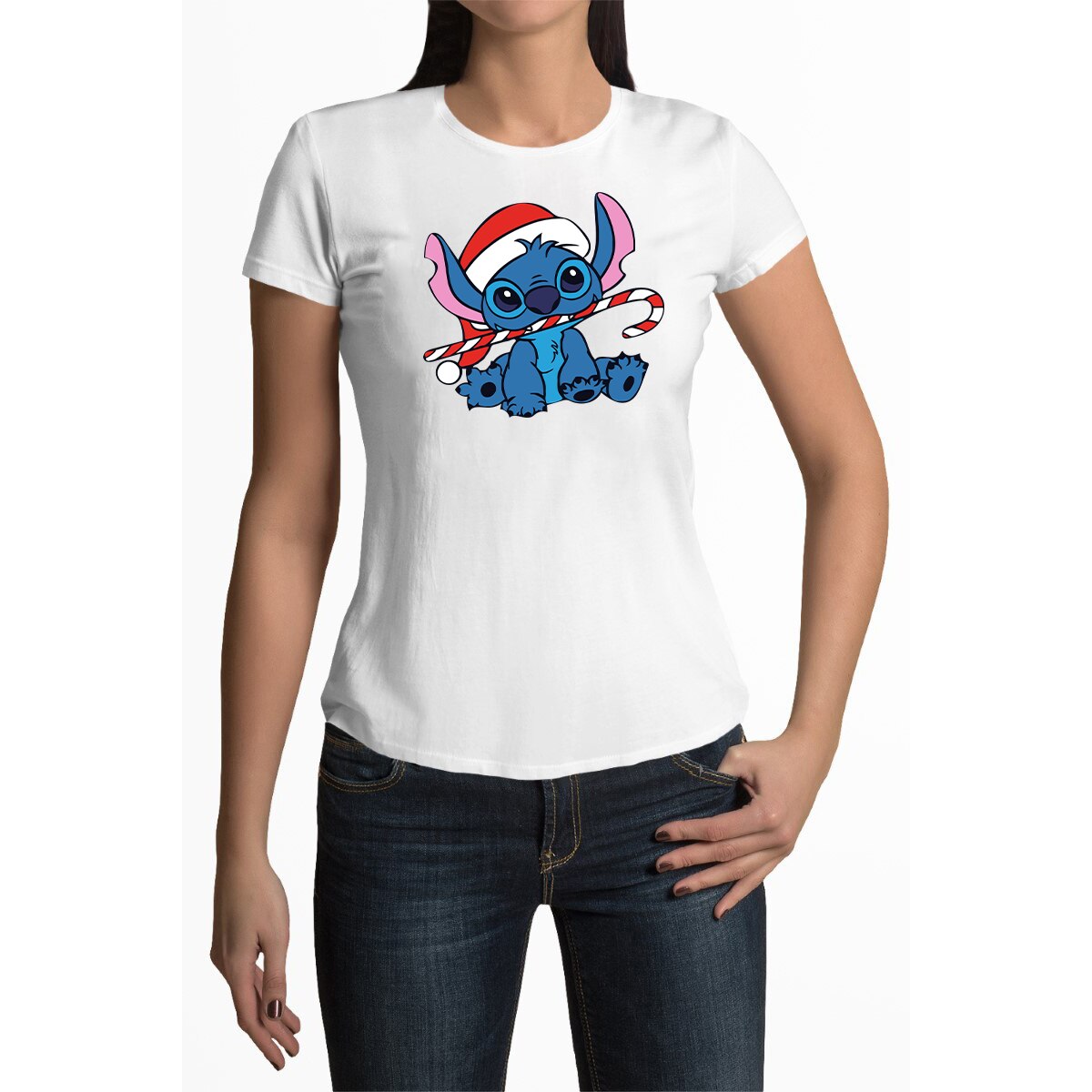 Tricou personalizat pentru dama cu imprimeu, Lilo si Stitch - Editie de ...