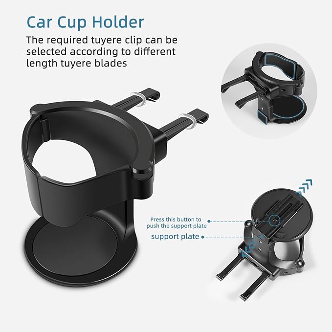 Set 2 Suport Auto pentru pahar cafea, doza suc, apa, Negru - eMAG.ro
