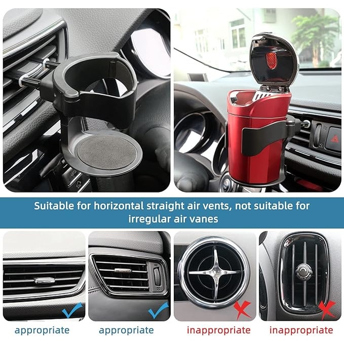 Set 2 Suport Auto pentru pahar cafea, doza suc, apa, Negru - eMAG.ro