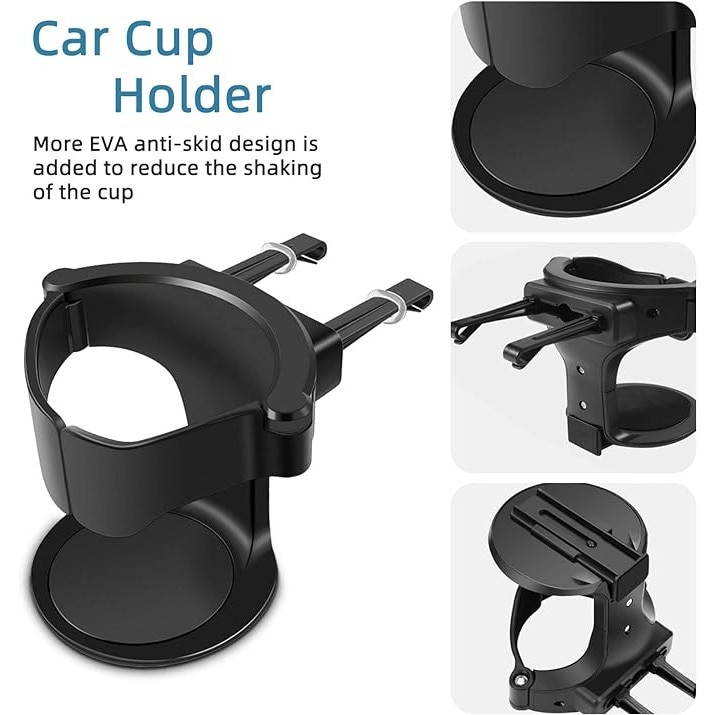 Set 2 Suport Auto pentru pahar cafea, doza suc, apa, Negru - eMAG.ro