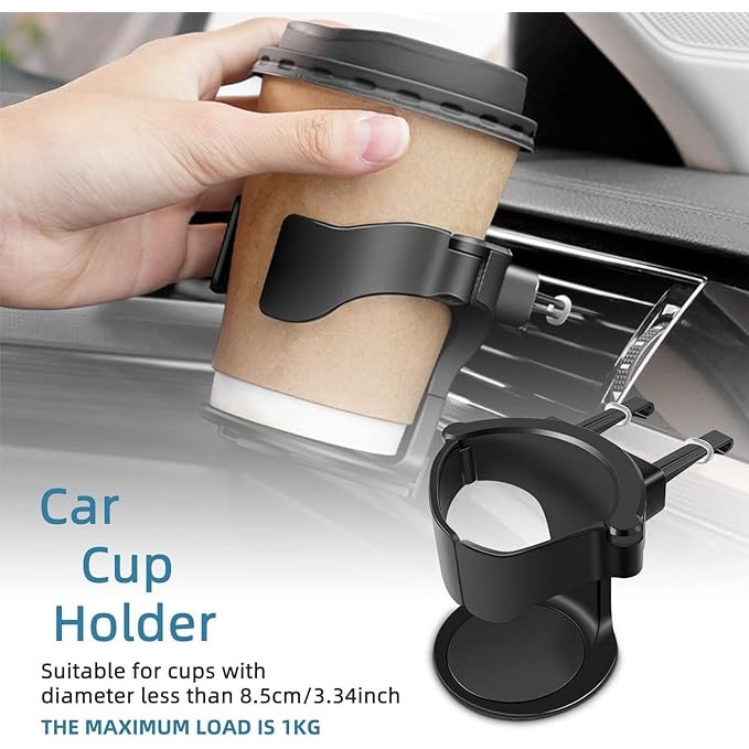 Set 2 Suport Auto pentru pahar cafea, doza suc, apa, Negru - eMAG.ro