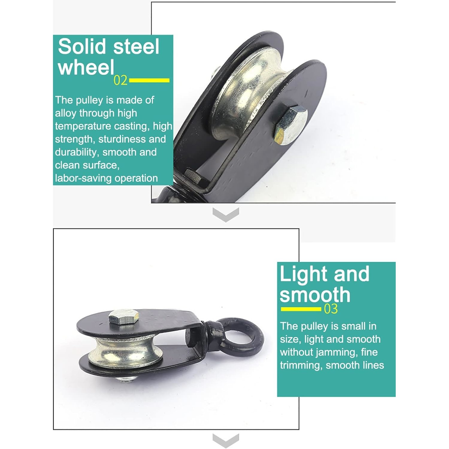 Set 2 Scripete cu rola, Mmgoqqt, Max 100 kg, Negru - eMAG.ro