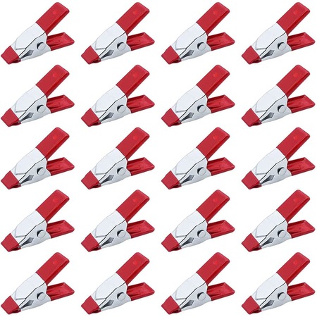Set 20 clipsuri metalice, QttvbTna, 2 inch, argintiu/rosu - eMAG.ro