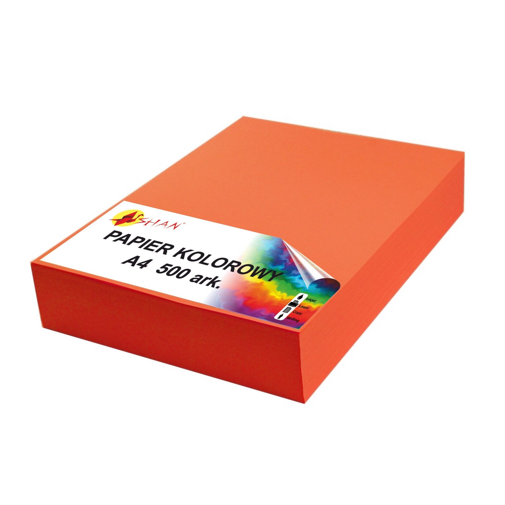 Hartie colorata A4, Shan, 80g, mandarina, 500 coli - eMAG.ro