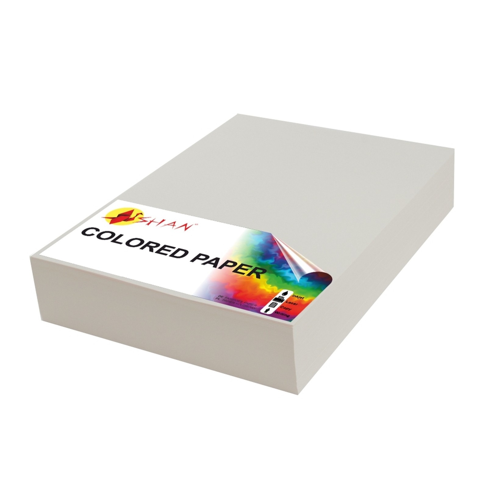 Hartie colorata A4, Shan, 80g, gri, 500 coli - eMAG.ro