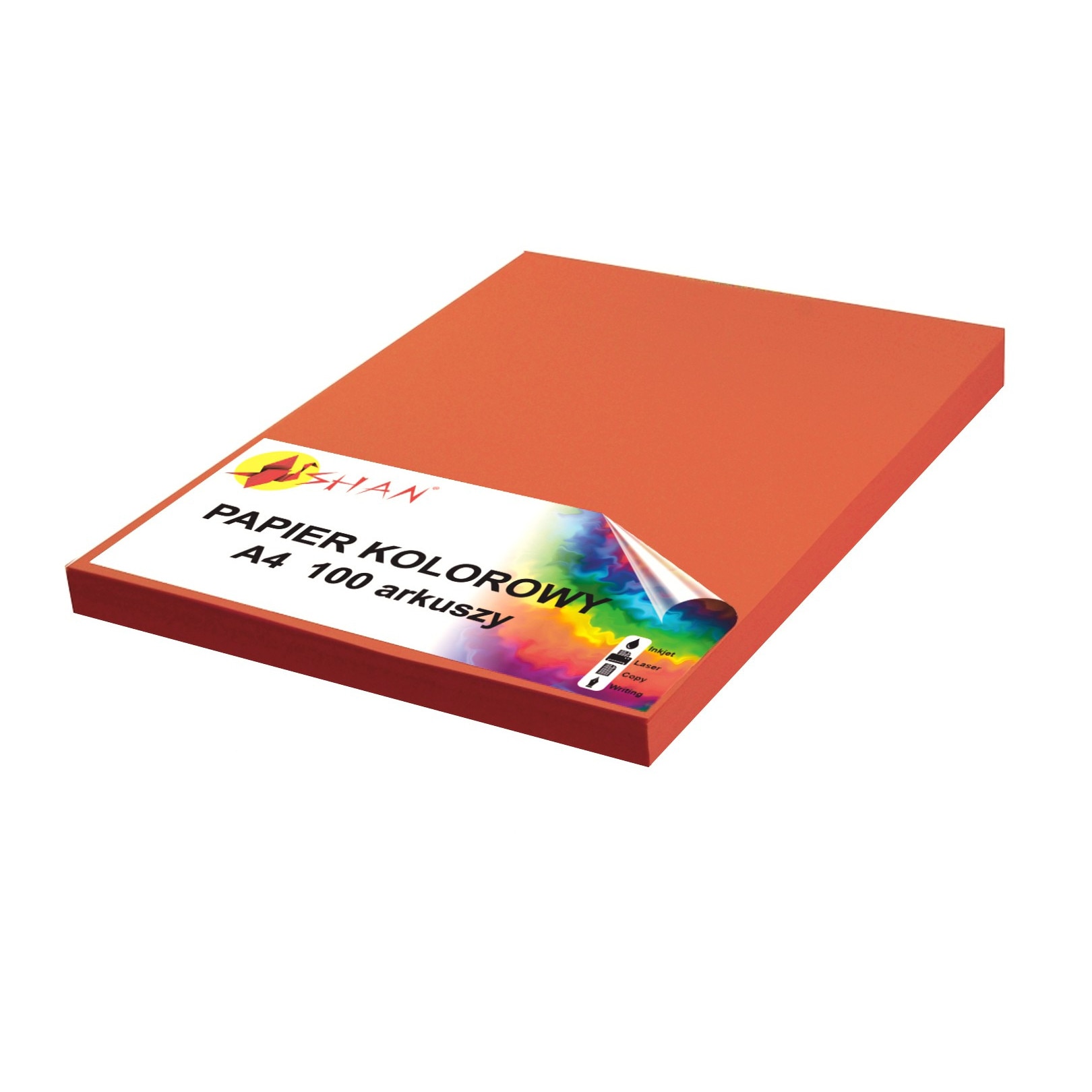 Hartie colorata, Shan, A4, 120 g/m2, 100 coli/top, Rosu deschis - eMAG.ro