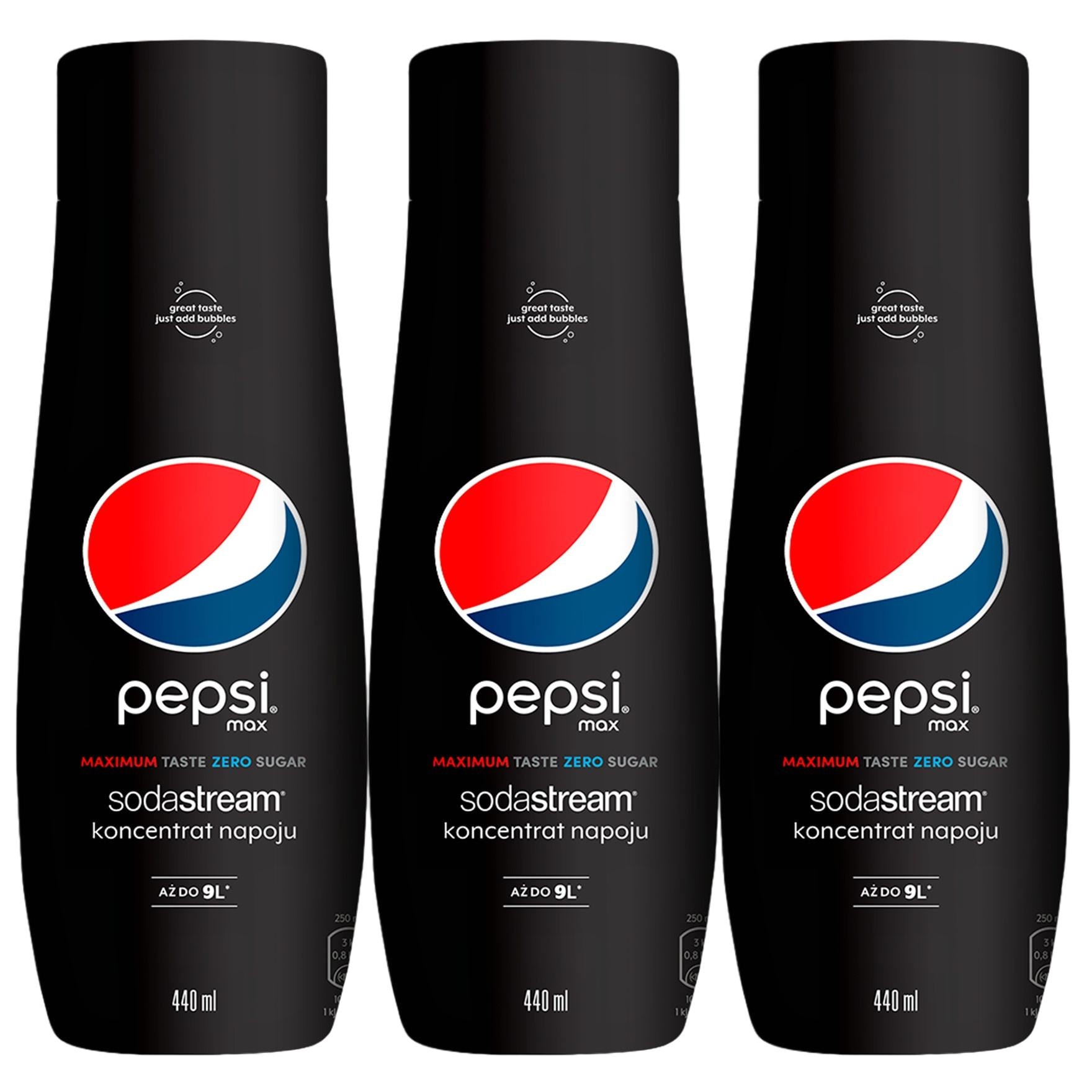 Set 3 siropuri, Sodastream, Pepsi Max, 440 ml - eMAG.ro