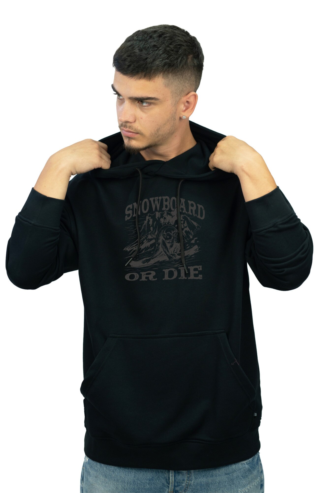 Hanorac oversize pentru barbati personalizat snowboard monkey - eMAG.ro