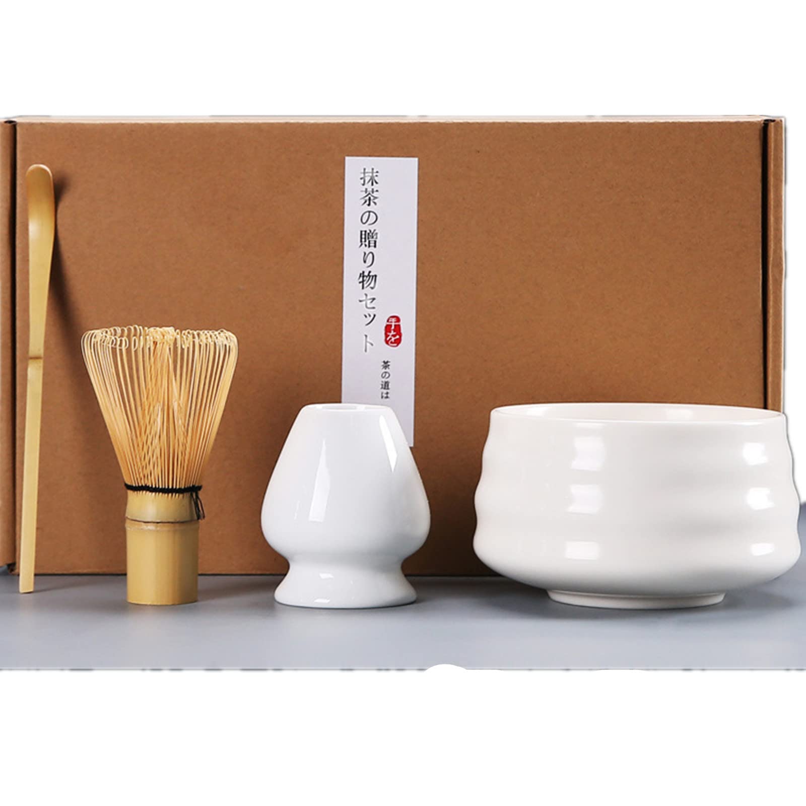 Set de ceai japonez Matcha 4 piese, WALALLA, Alb - eMAG.ro