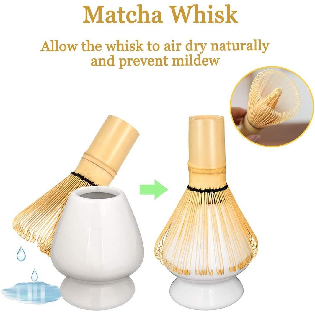 Set de ceai japonez Matcha 4 piese, WALALLA, Alb - eMAG.ro