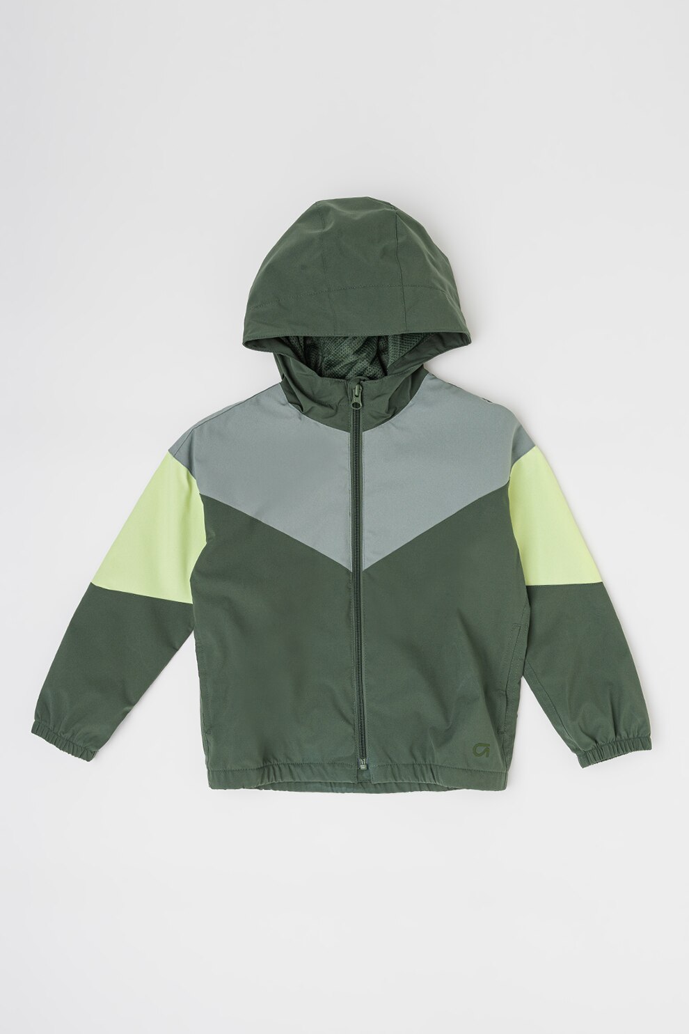 GAP, Яке с качулка и цветен блок, Зелен, 140 CM - eMAG.bg