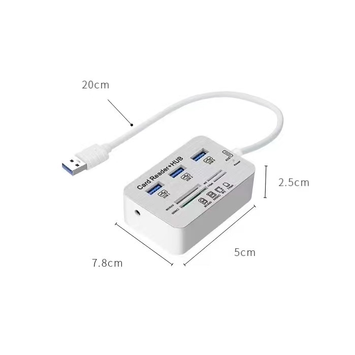 Hub USB, 7in1, Alb - eMAG.ro