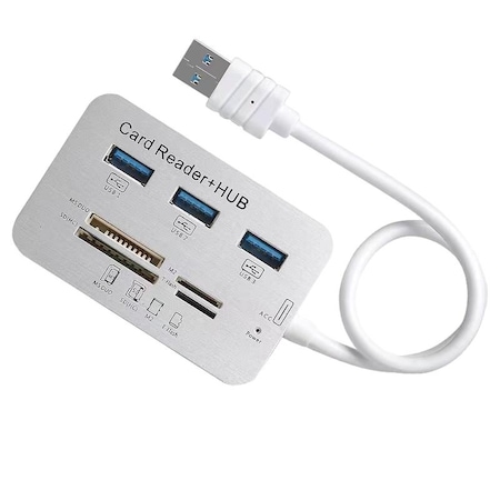 Hub USB, 7in1, Alb - eMAG.ro