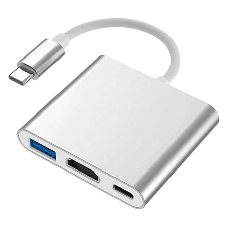 Adapter 3 az 1-ben USB-USB-C-USB 3.0 és HDMI, USB Type-C 3.1 bemenet ...