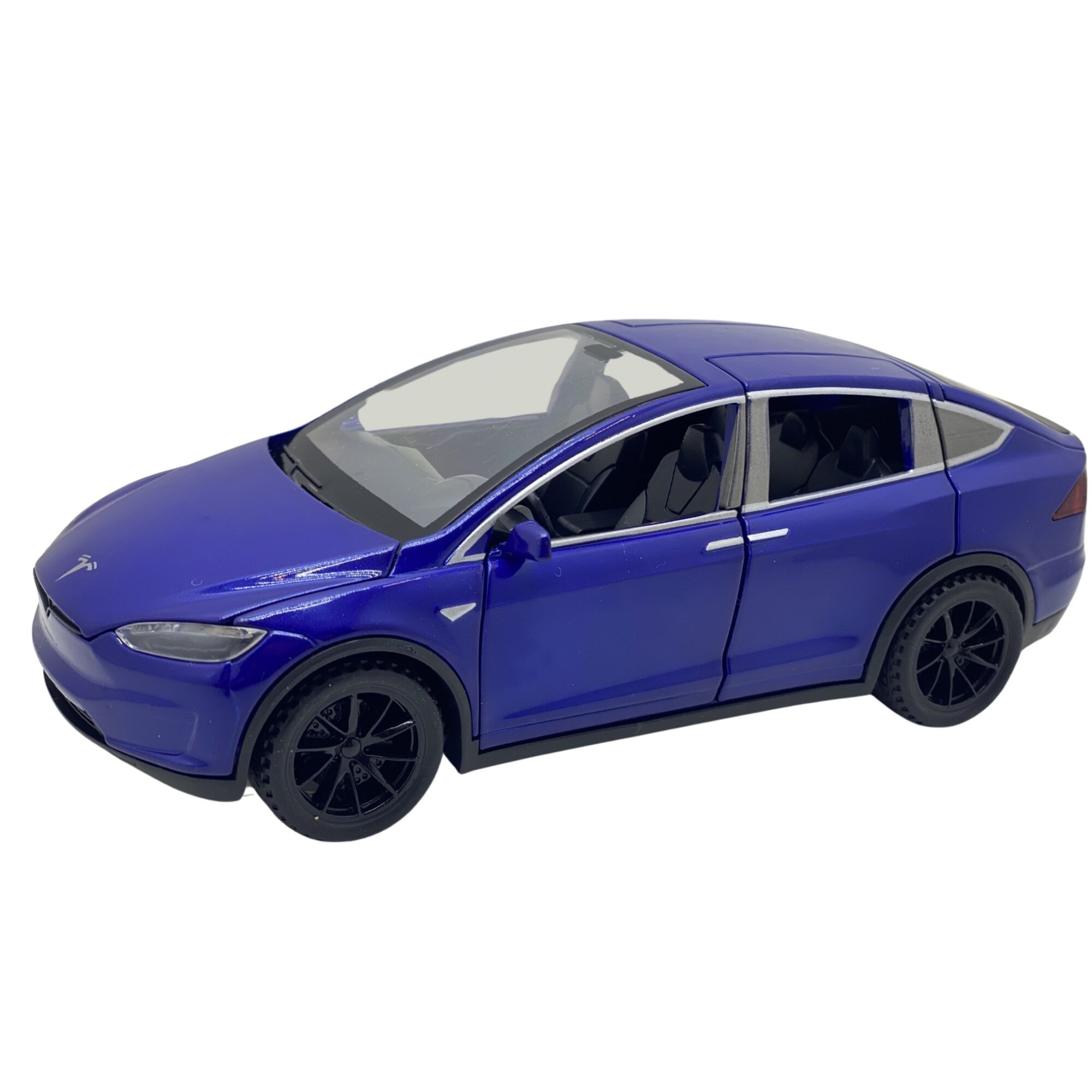 Macheta metal Tesla X SUV scara 1:28 cu sunete si lumini, se deschid ...