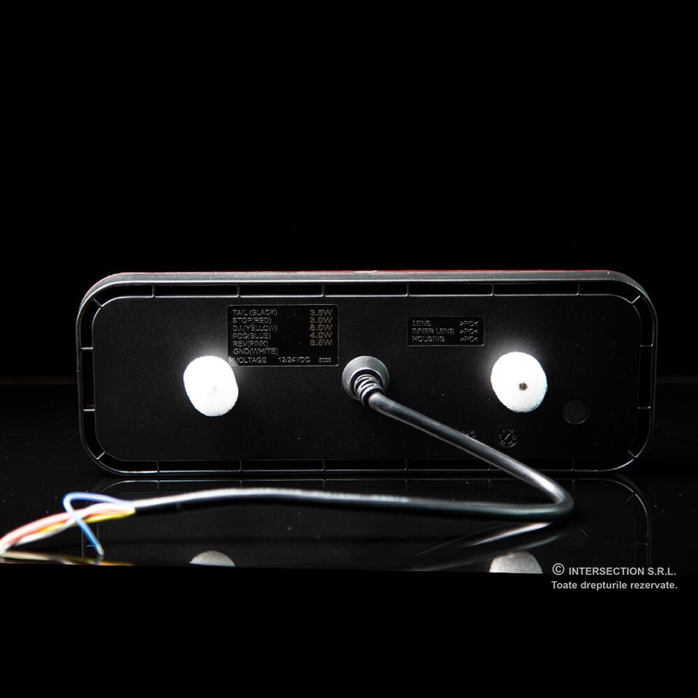 Lampa stop 283x100, 6 functii, LED Neon, 12-24V, cu semnalizare ...