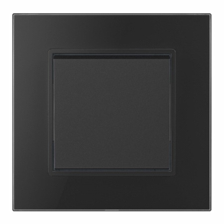 Intrerupator Cap Scara, Negru, cu Rama din Sticla, 86x86mm - eMAG.ro