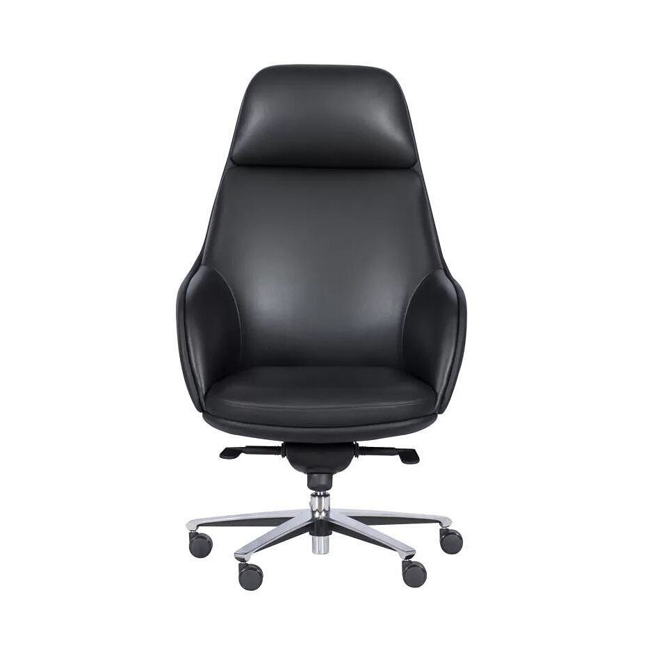 Директорско кресло, BRAY, Естествена кожа, Черно - eMAG.bg