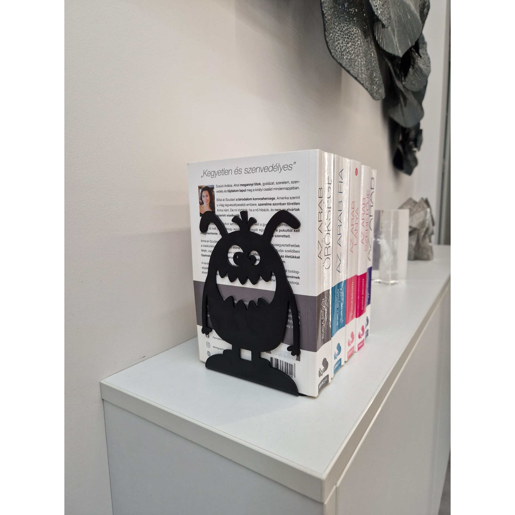 Suport de carte Monstru, Otel, 155 x 110 mm, Negru mat - eMAG.ro