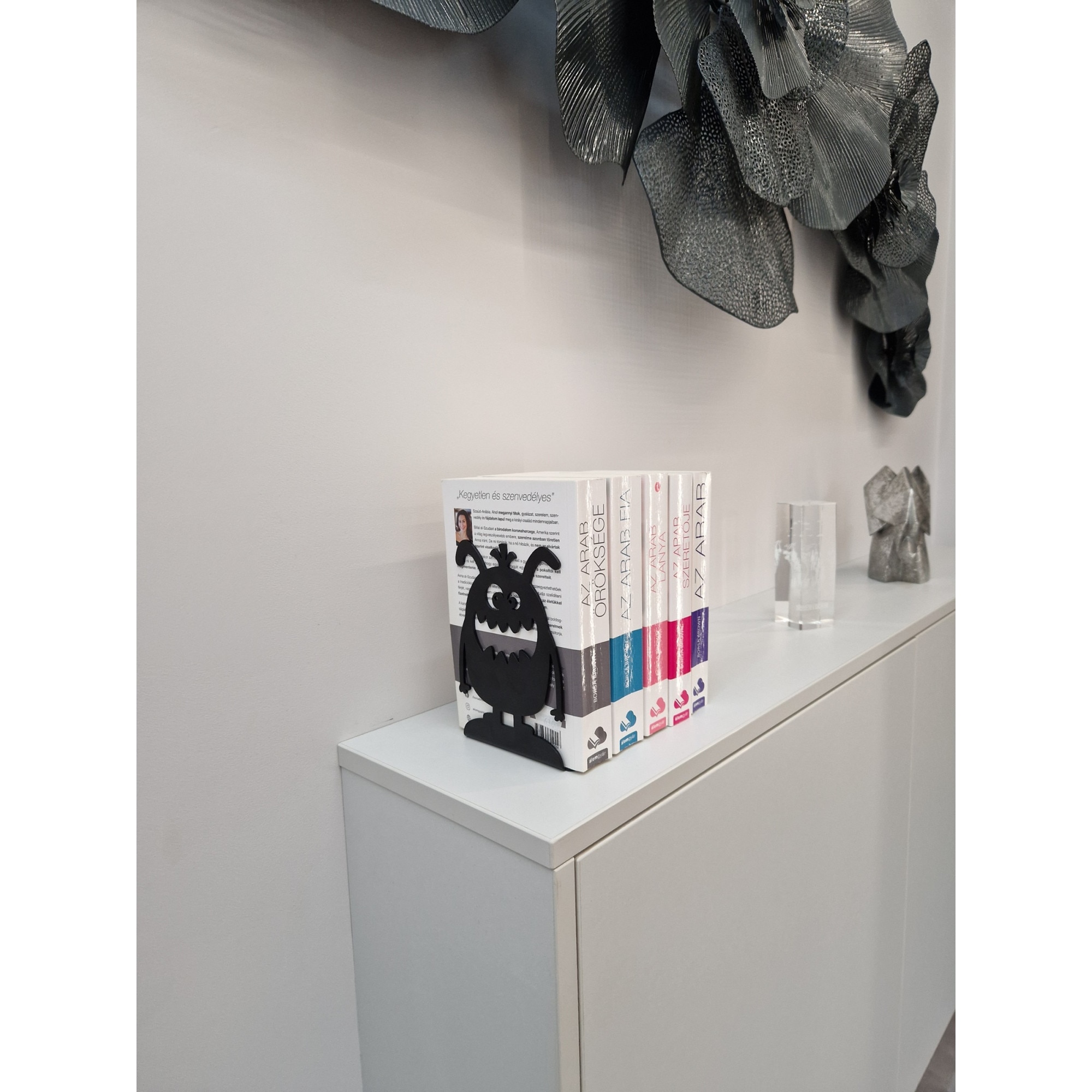 Suport de carte Monstru, Otel, 155 x 110 mm, Negru mat - eMAG.ro