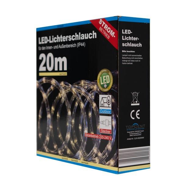 Furtun luminos TopCent, LED, 20 metri, Alb - eMAG.ro