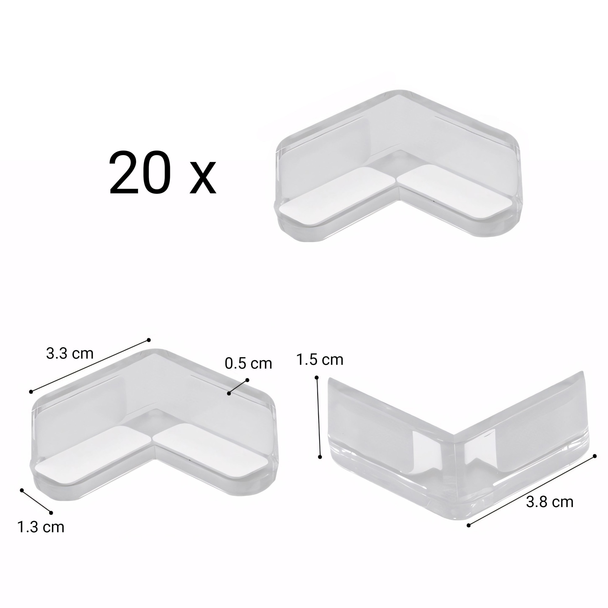 Set 20 Coltare pentru Protectia Copiilor la Colturile Mobilei, forma de ...