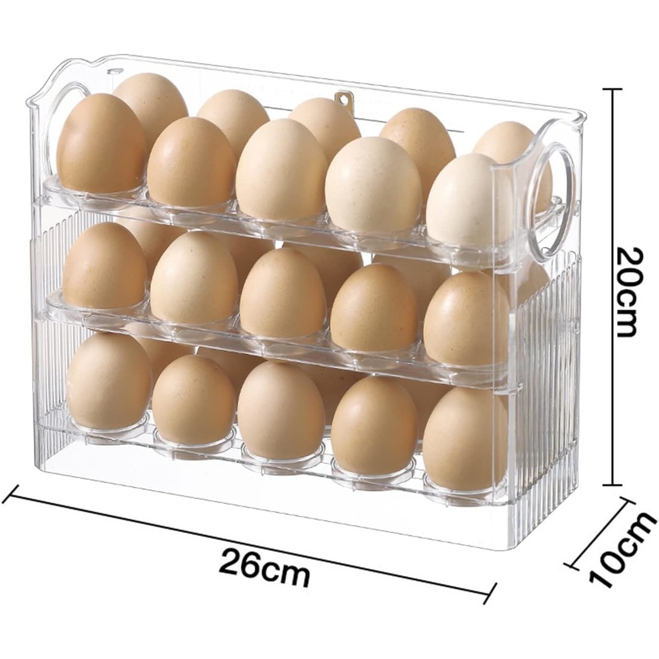 Suport organizator oua pentru frigider, depozitare, flip cu 3 straturi ...